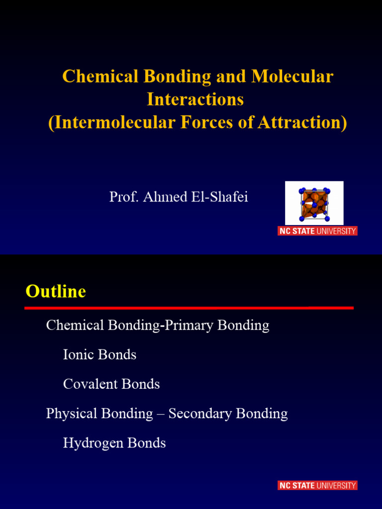 Chapter 2. Chemical Bonding and Molecular Interactions | PDF | Chemical ...