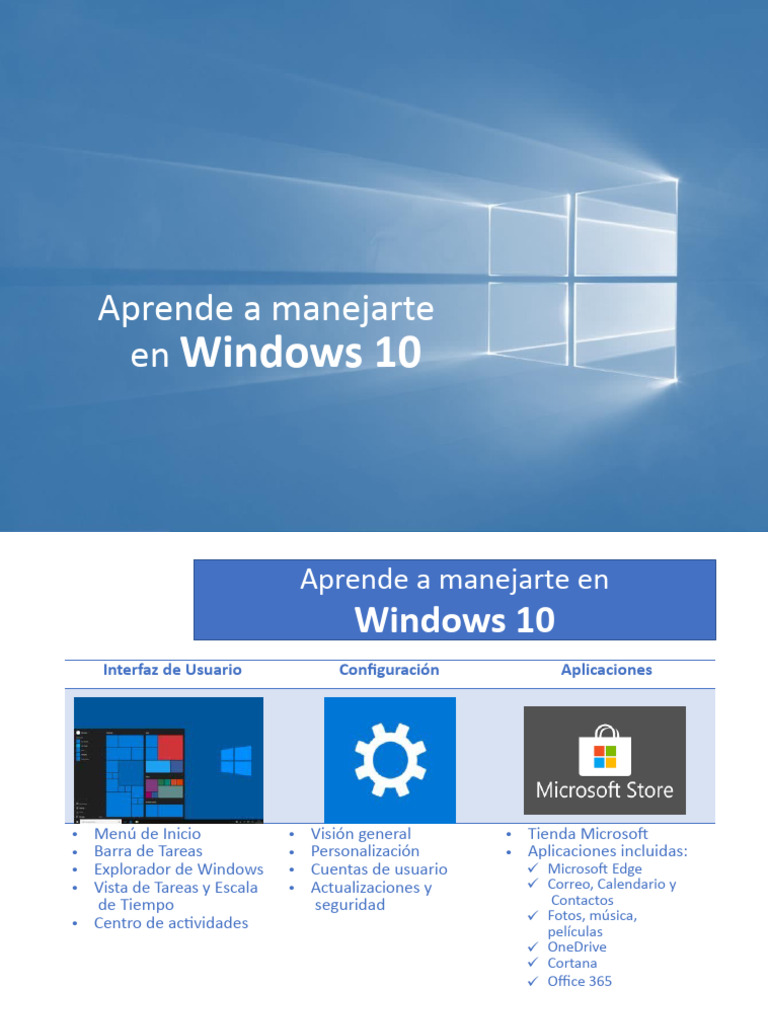 Aprende A Manejarte en Windows 10 | PDF | Windows 10 | Microsoft Windows