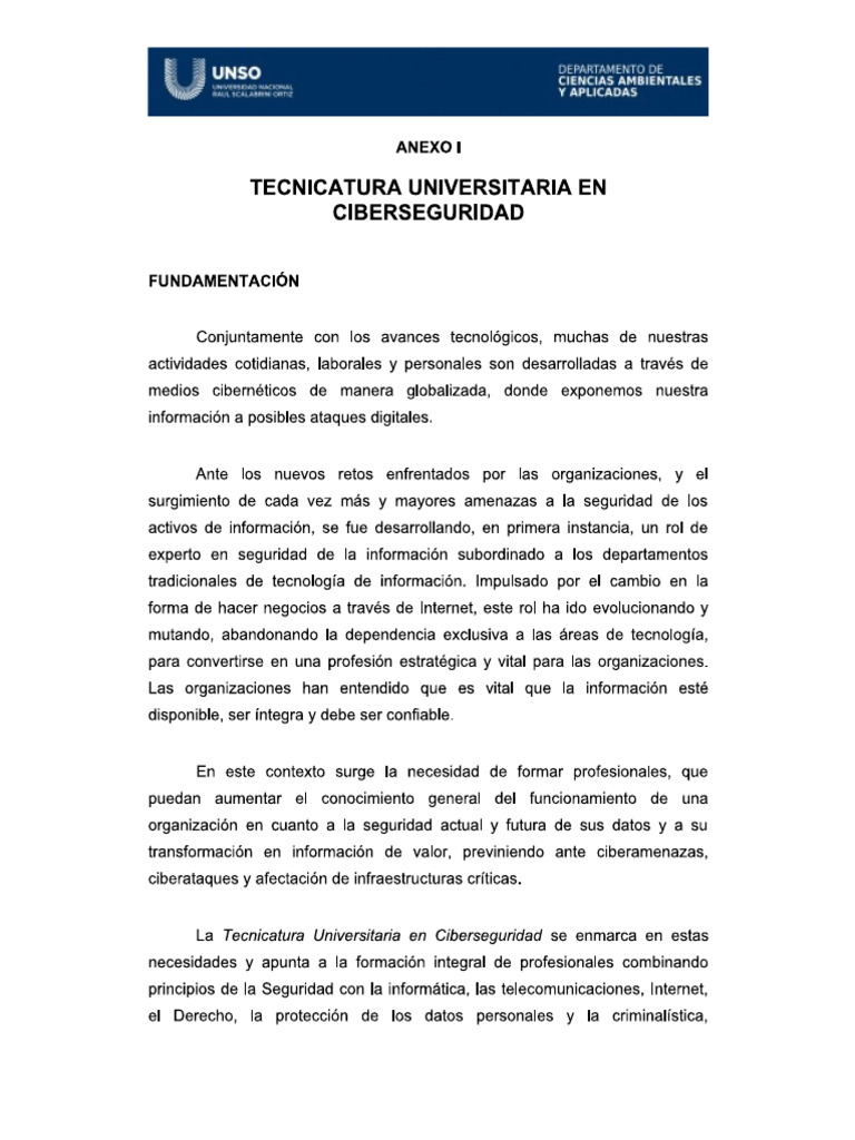 plan ciberseguridad unso | PDF