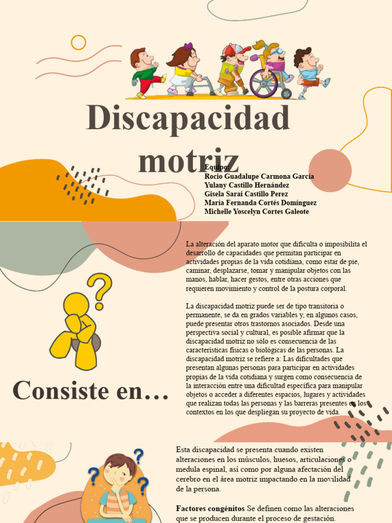 Discapacidad Motriz: Causas y Tipos | PDF | Cerebro | Invalidez