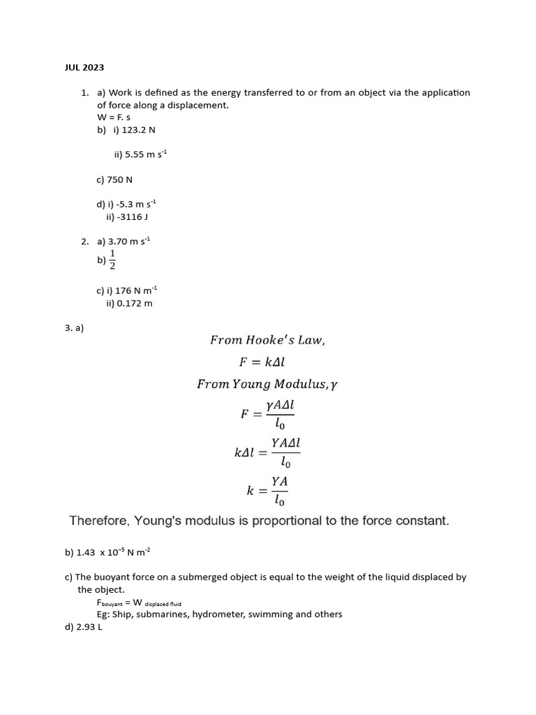 Physics Formulas and Calculations | PDF