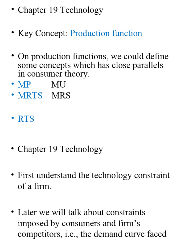 Intermediate Micro Chap 19 | PDF | Production Function | Business Economics