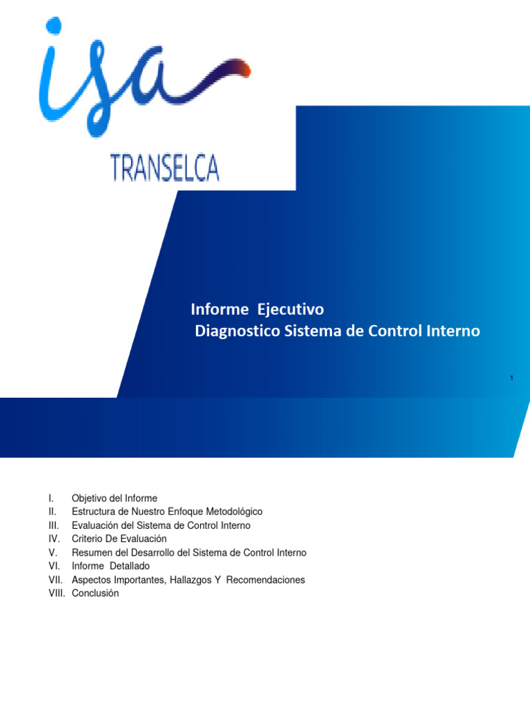 Modelo Informe Diagnostico SCI - TRABAJO | PDF | Auditoría
