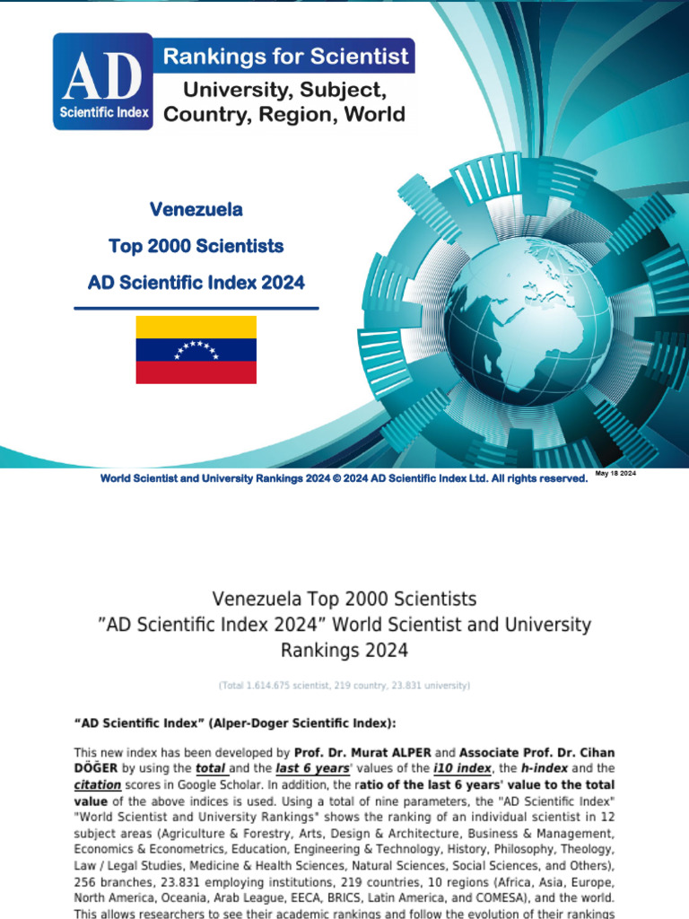 Venezuela Top Scientists | PDF | Engineering | Medicine