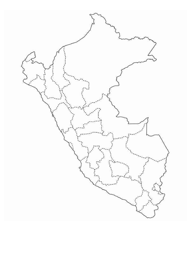 Mapa Del Peru en Blanco y Sus Regiones | PDF