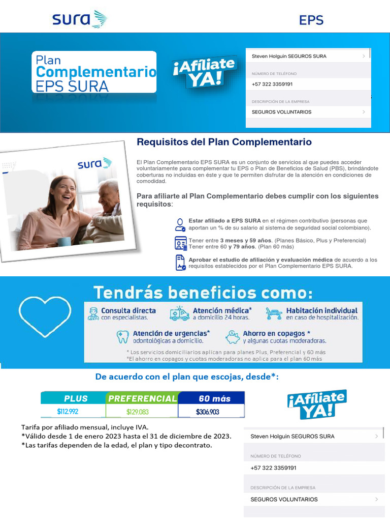 PAC 2023 Coberturas y Tarifas | PDF