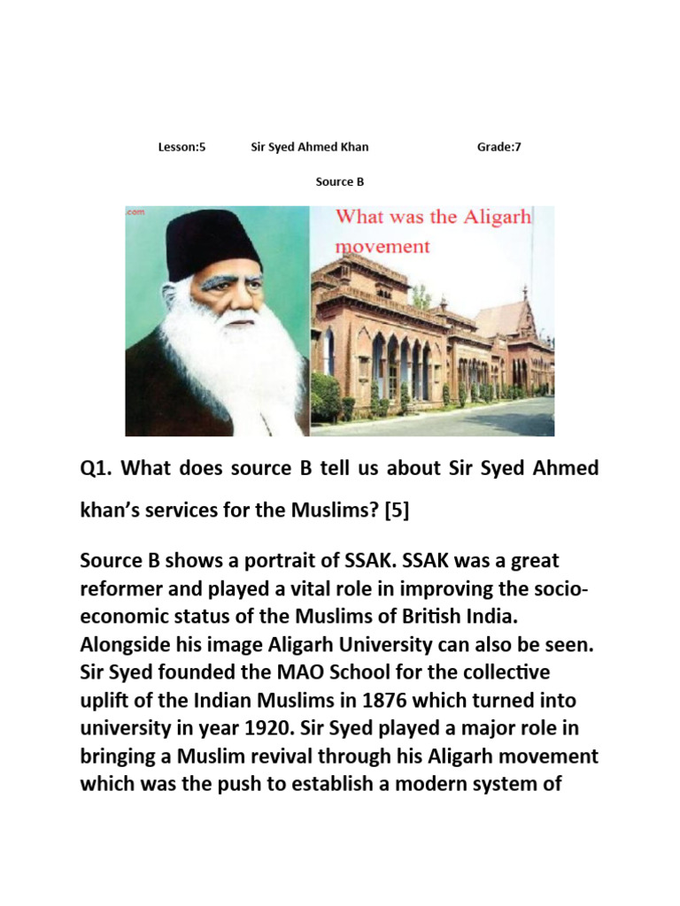 Sir Syed Ahmad Khan | Download Free PDF | British Raj