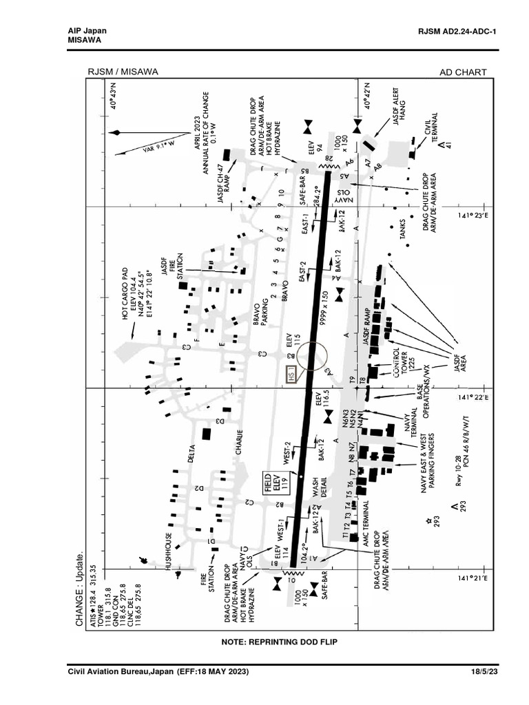 Misawa Airport AIP Charts and Data | PDF