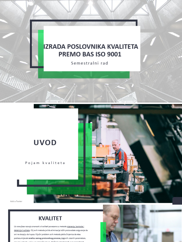 Izrada Poslovnika Kvaliteta Premo Bas Iso 9001 | PDF