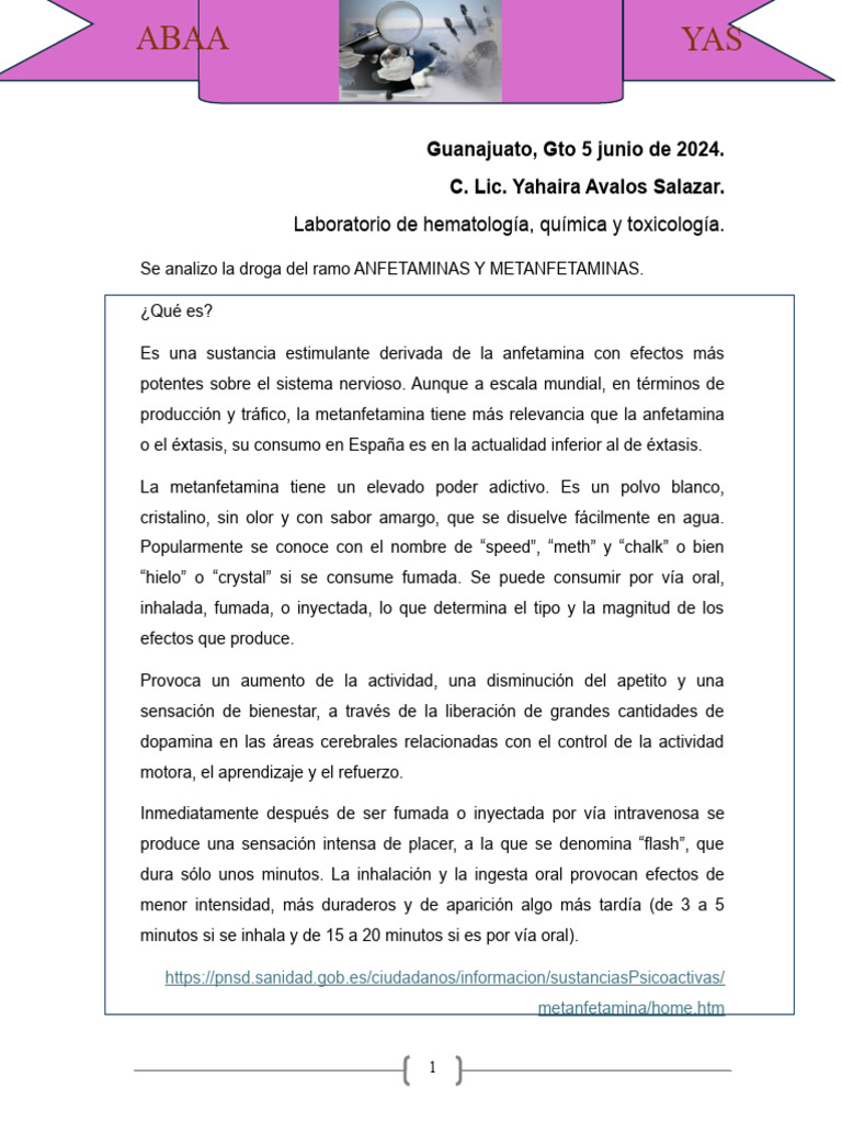Droga Crystal | PDF | Despachador de drogas | Metanfetamina