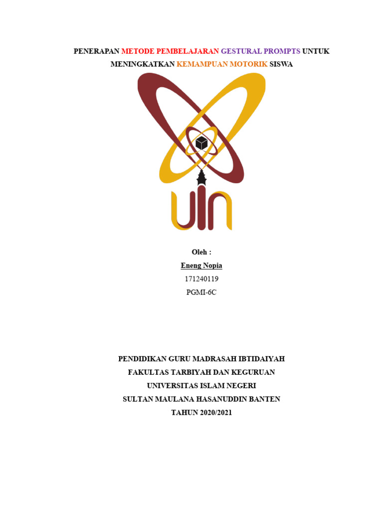 Eneng Nopia - PGMI - Proposal Skripsi | PDF | Pengembangan Diri