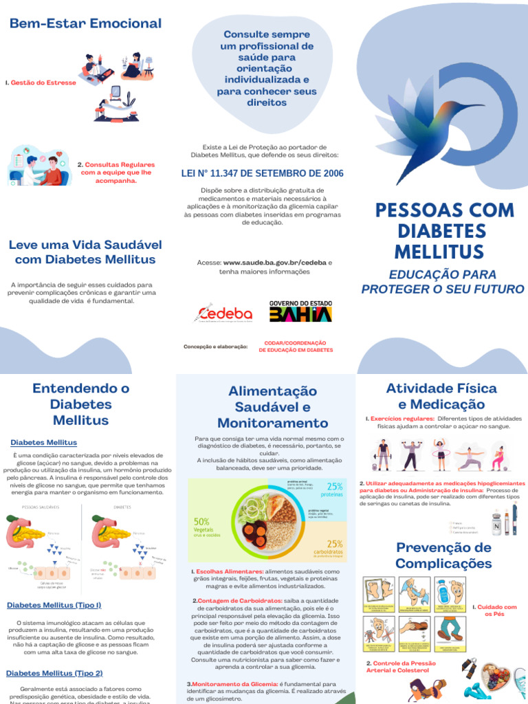 Folder PESSOAS COM DIABETES MELLITUS EDUCACAO PARA PROTEGER O SEU ...