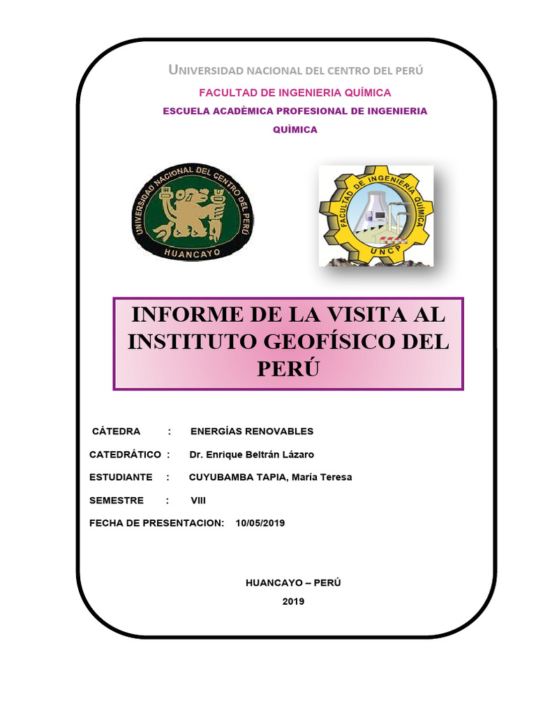 Informe Igp | PDF | Temperatura | Herida