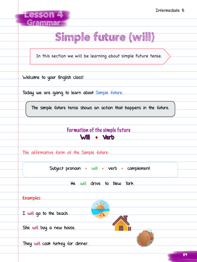 2021 EN Intermediate - B B2 L4 Grammar Simple - Future - Will | PDF | Verb | Grammatical Tense