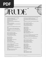 Letra de La Canción Rude | PDF | Language Arts & Discipline