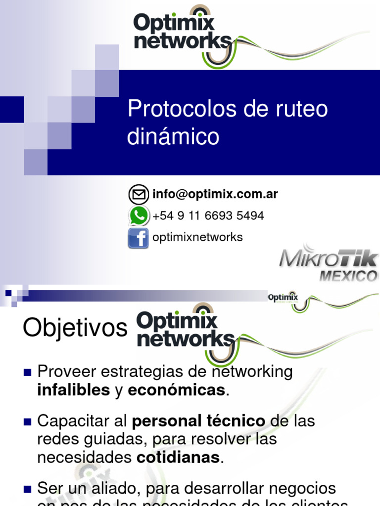 Mum 2017 Protocolos de Ruteo Dinamico | PDF | Enrutador (Computación ...