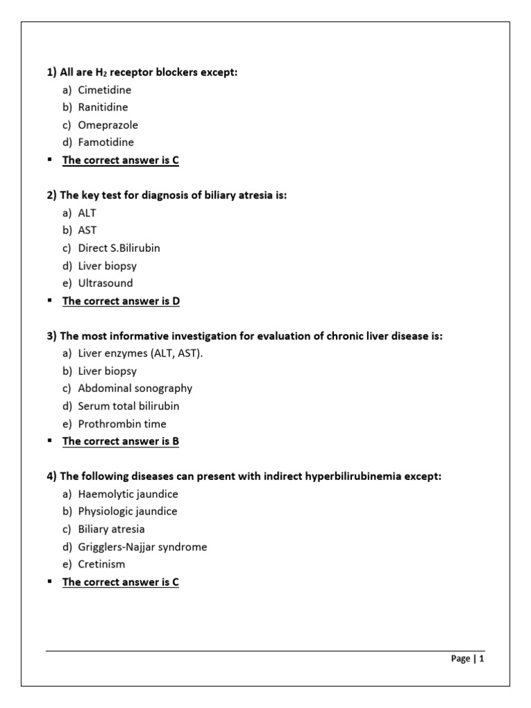 GIT & Hepatology MCQ Dr. Noaman | PDF | Hepatitis | Liver