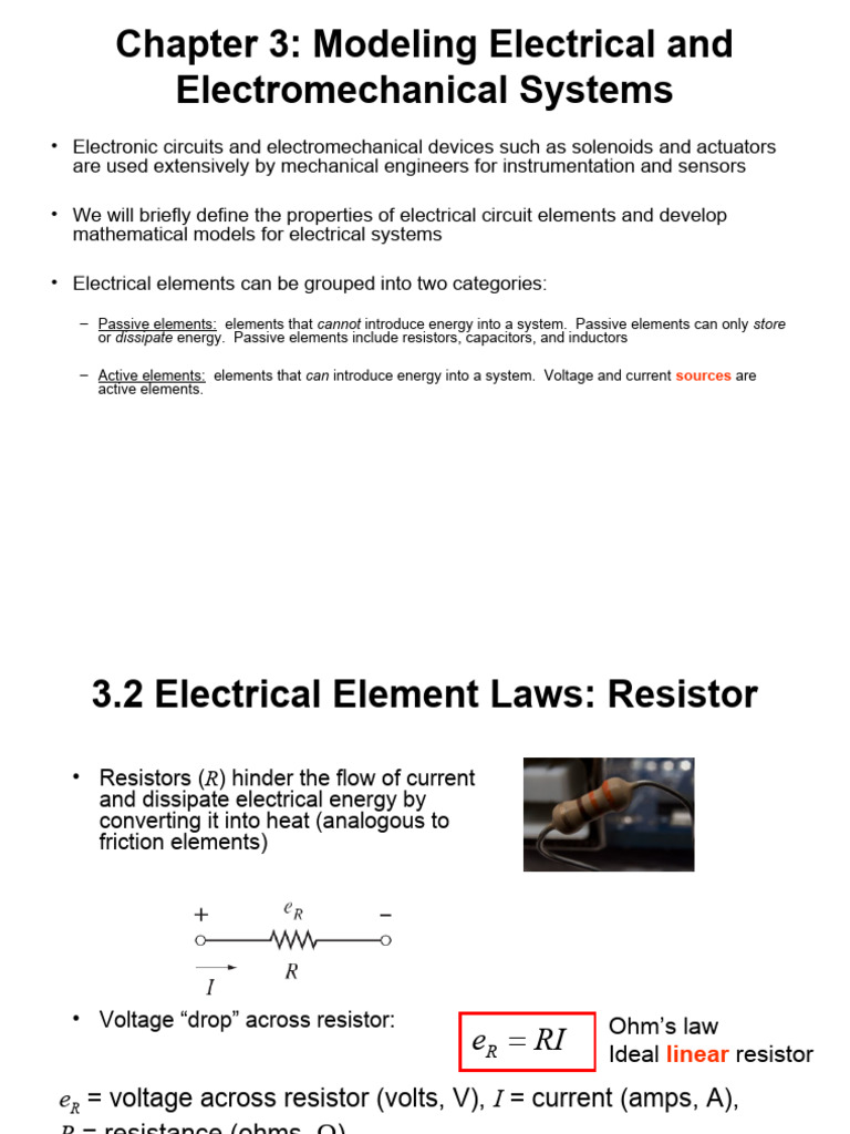 Note 4 Modeling Electrical and Electromechanical Systems | PDF ...