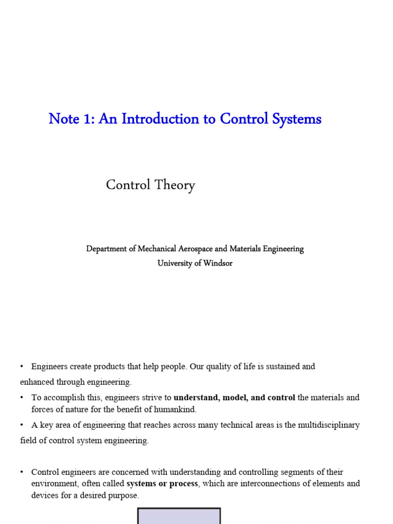 Note 1-2024 | Download Free PDF | Control Theory | Control Engineering
