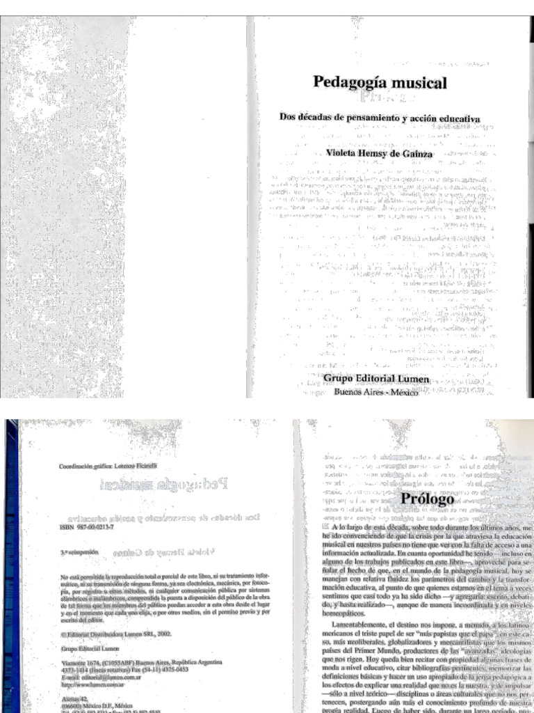 HEMSY de Gainza Violeta. 2002 Pedagogia Musical. Buenos Aires ...