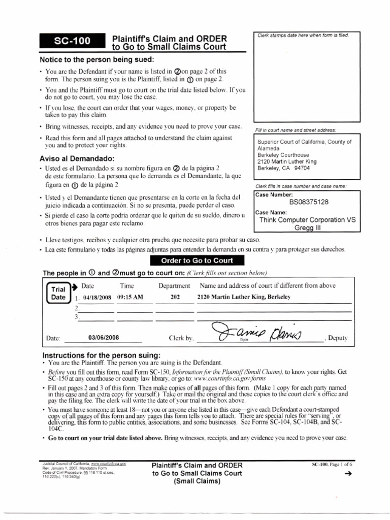 Think Computer Corporation Vs Gregg III | PDF | Separation Of Powers ...