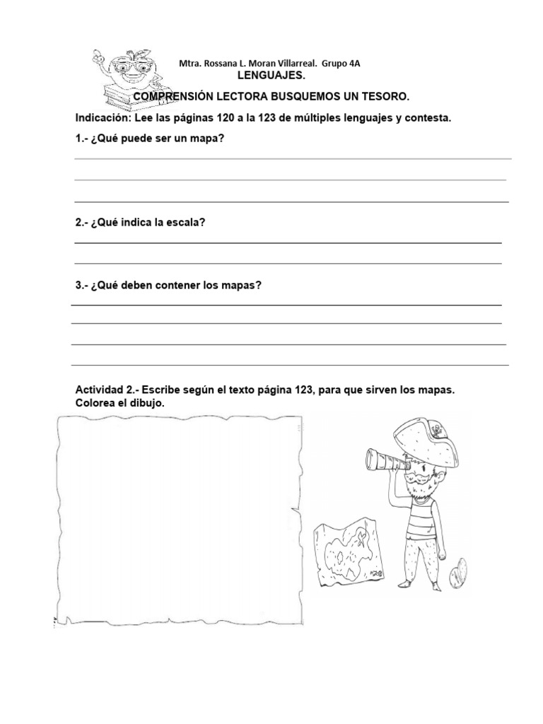 LENGUAJESCOMPRENSION LECTORA BUSQUEMOS UN TESORO | PDF