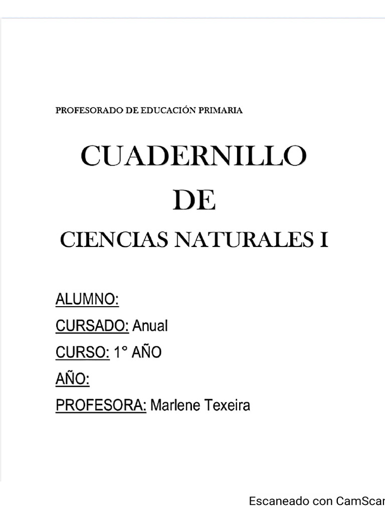cuadernillo de cs.nat 1 Año | PDF