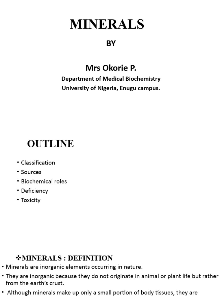 Minerals PPT 2 | PDF | Thyroid | Radical (Chemistry)