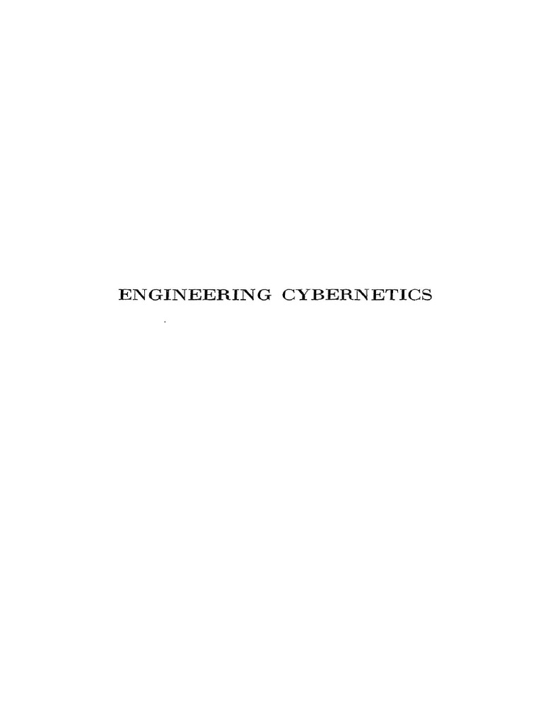 H. S. Tsien Engineering Cybernetics Royal Society of Chemistry - 1954 | PDF