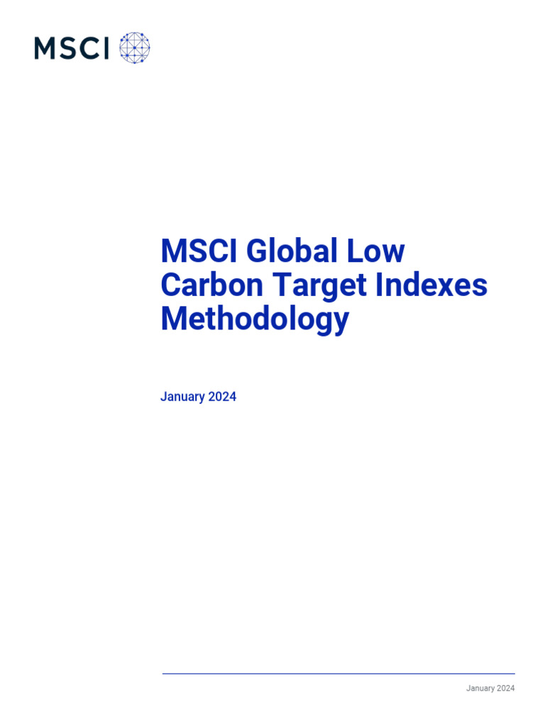 MSCI Global Low Carbon Target Indexes Methodology 20230531 | PDF | Msci ...