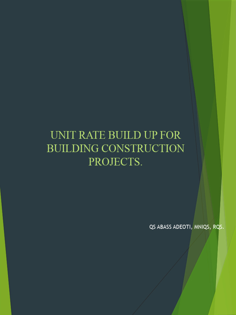 BUILD UP RATE PRESENTATION | PDF | Taxes | Government Finances