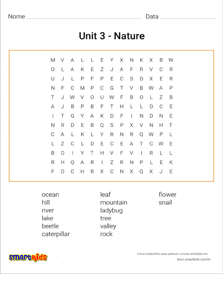 Nature Word Search For Kids | PDF