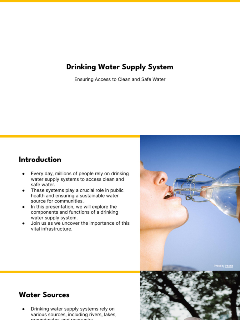 Drinking Water Supply System | PDF | Drinking Water | Water Supply Network