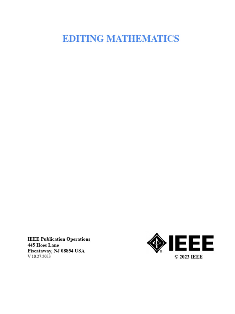 IEEE Math Guide | PDF | Trigonometric Functions | Theorem