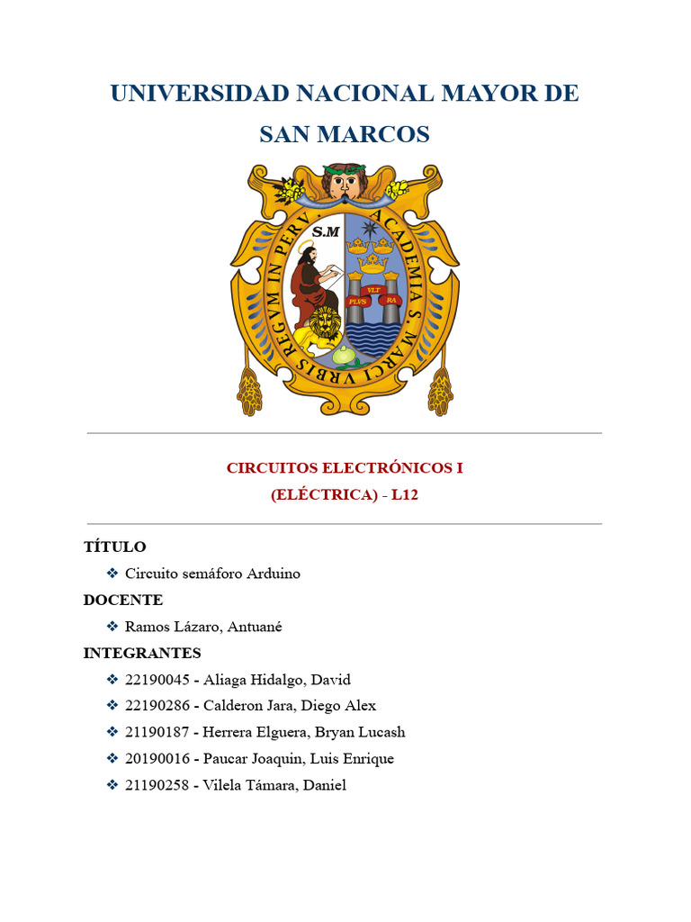 Proyecto Semáforo con Arduino | PDF | Diodo emisor de luz | Electrónica