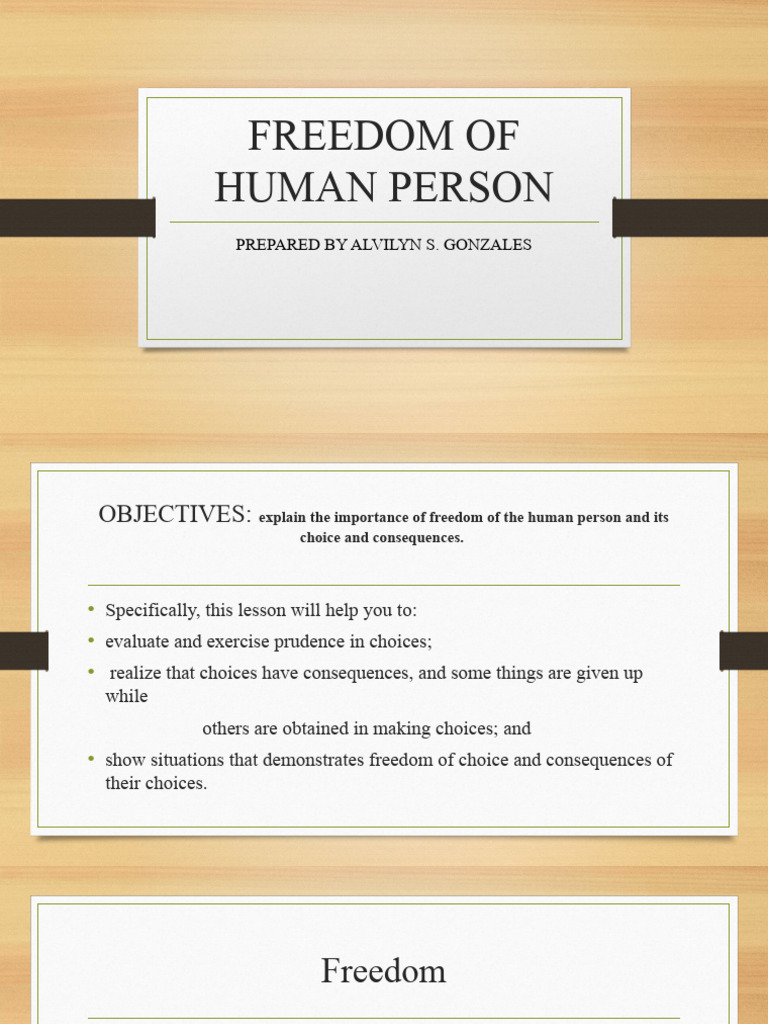 Freedom of Human Person 2 | PDF | Free Will | Determinism