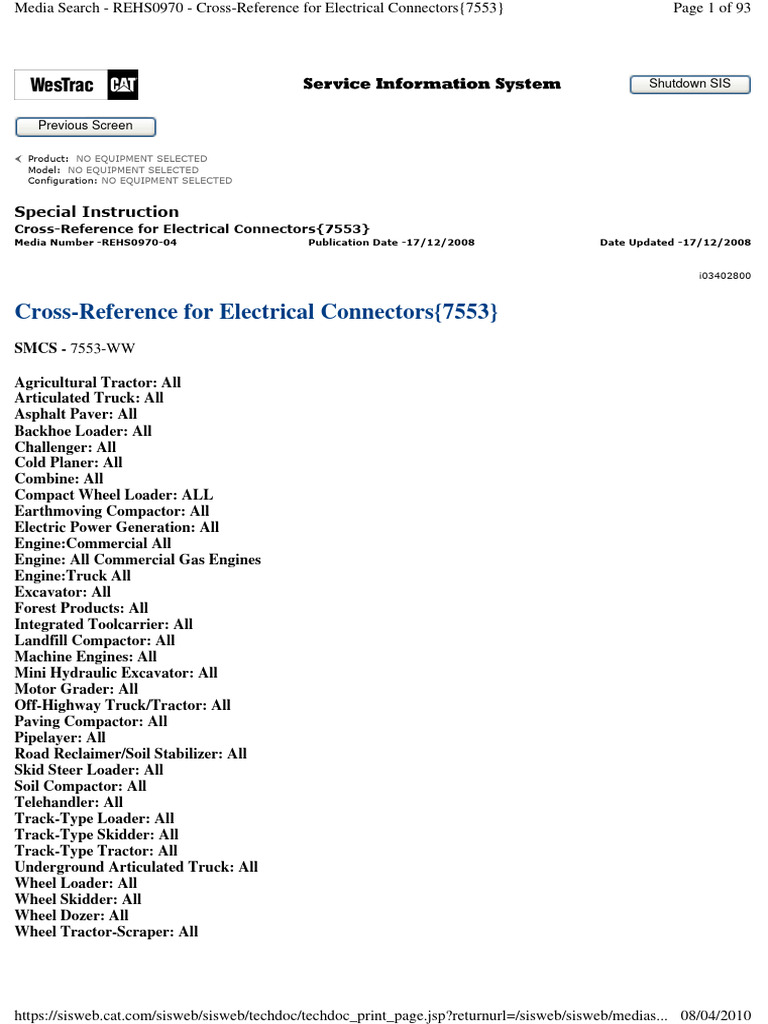 CAT Eleco Conectors | PDF | Electrical Connector | Loader (Equipment)