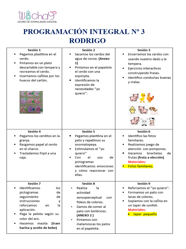 Programación Integral #3 Rodrigo: Sesión 1 Sesión 2 Sesión 3 | PDF