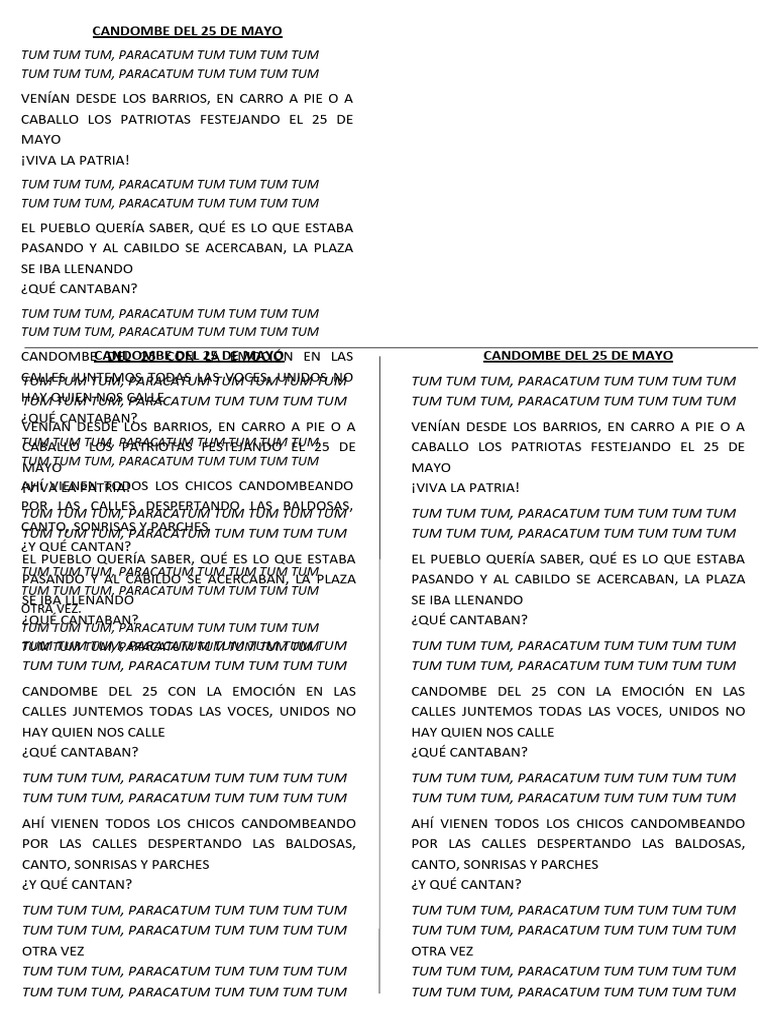 Candombe Del 25 de Mayo | PDF