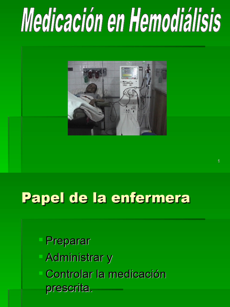 MEDICACION DIALISIS | Descargar gratis PDF | Hemodiálisis ...
