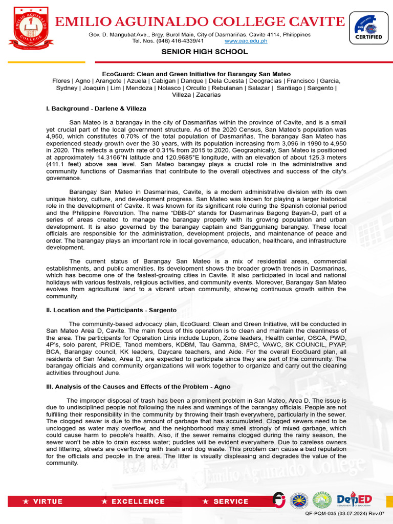Group 1 - ABM 6 - Matatag | PDF | Closed Circuit Television | Waste