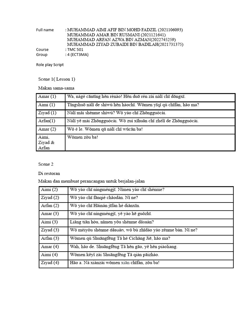 SCRIPT ROLEPLAY GROUP 4 (CORRECTION) | Download Free PDF | Mozambique