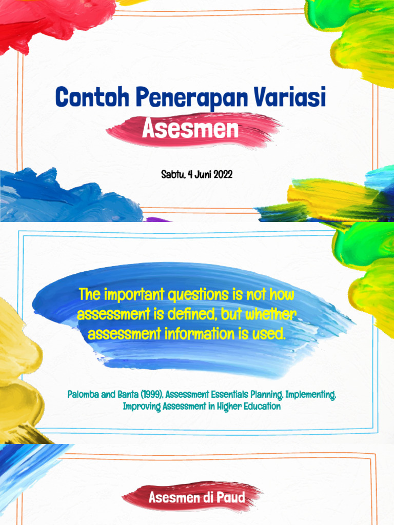 Contoh Penerapan Asesmen | PDF
