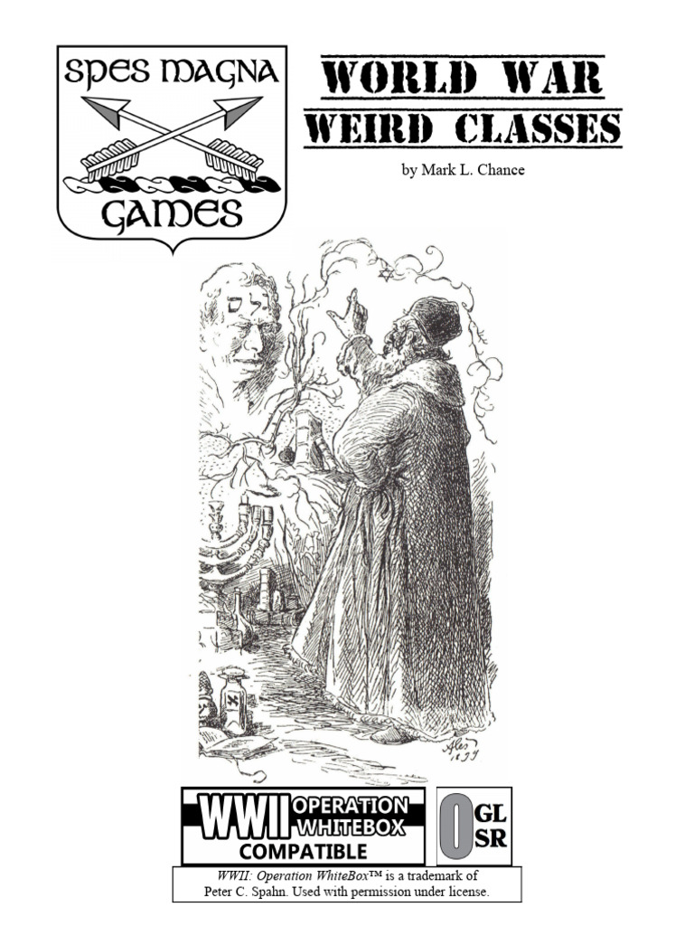 World War Weird Classes (OpWhtBx) | PDF | Werewolves | Copyright