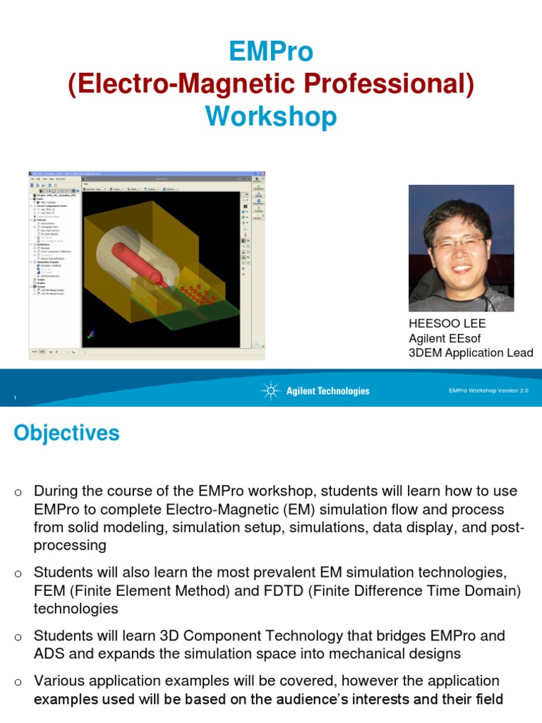 EMPro Workshop: 3D EM Simulation Training | PDF | Finite Element Method ...