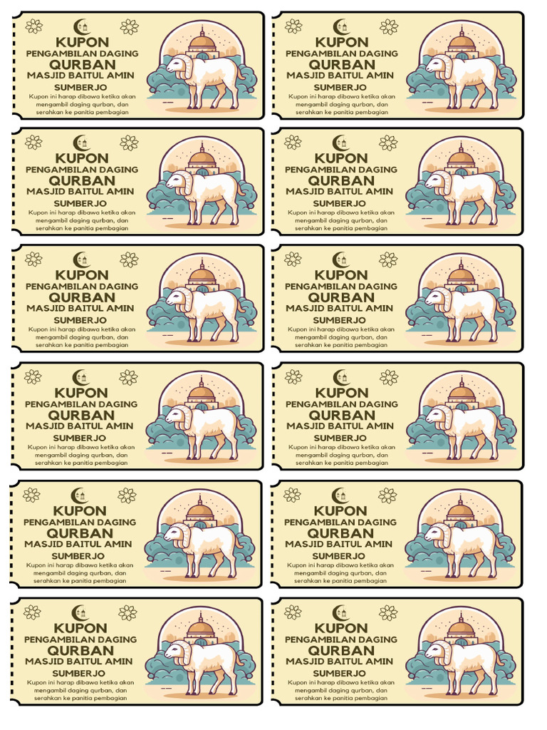 KUPON QURBAN | PDF