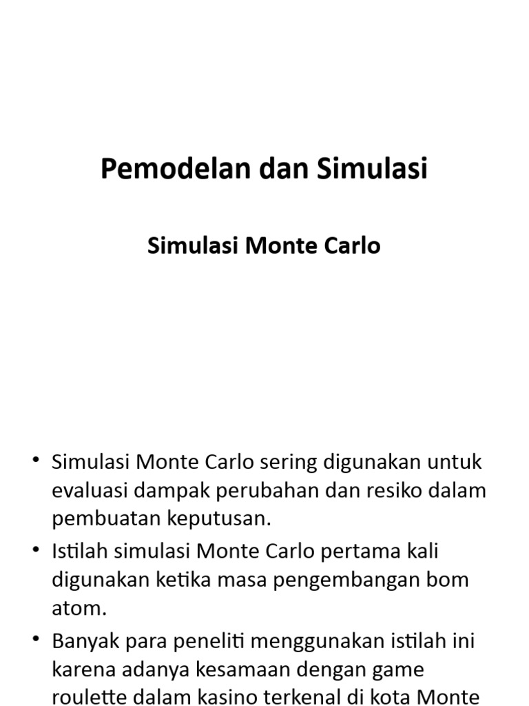 Simulasi Monte Carlo | PDF | Teknologi & Rekayasa