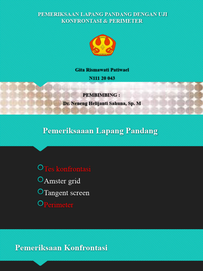 Pemeriksaan Lapang Pandang Dengan Uji Konfrontasi & Perimeter (Gita ...