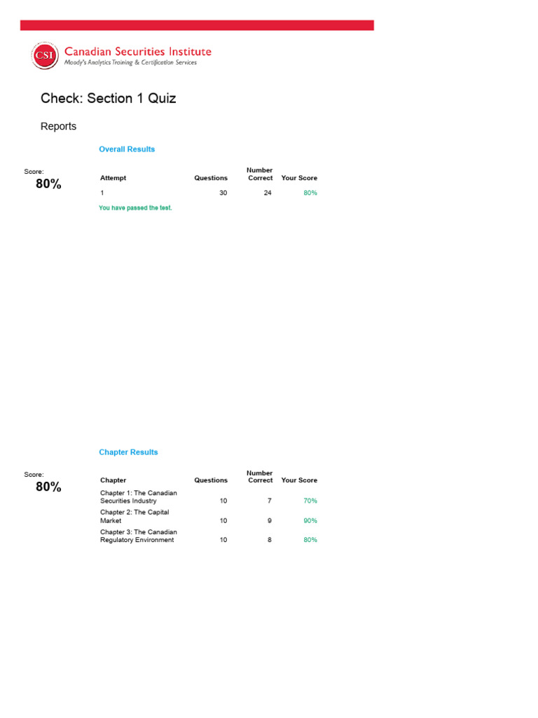 CSC Section 1 Quiz | PDF | Securities (Finance) | Bonds (Finance)