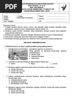 Soal STS Pend. Pancasila Kelas 1 | PDF